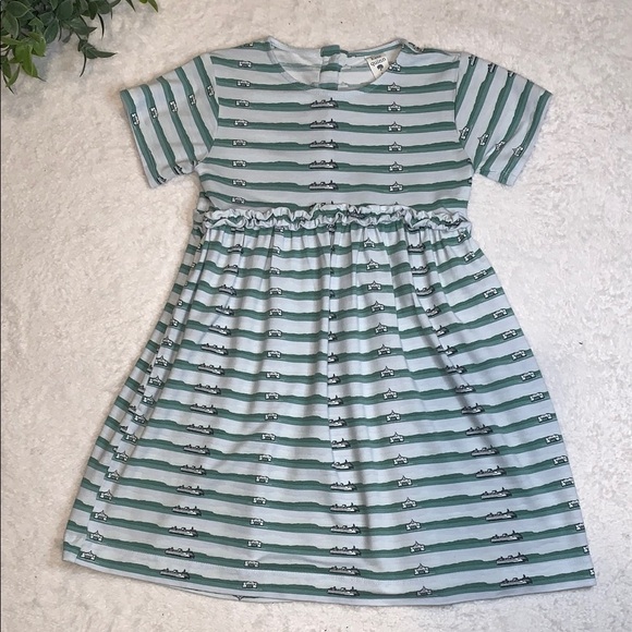 kate quinn | Dresses | Kate Quinn Ferry Boat Green White Stripe Dress ...